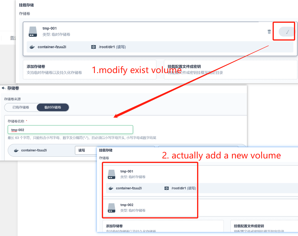 Problem when modifying the volume of Deployment · Issue #2321 · kubesphere/kubesphere · GitHub