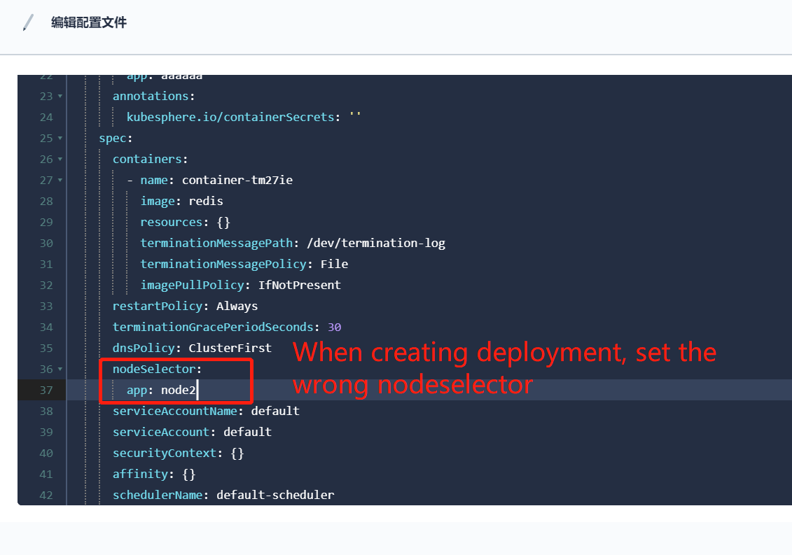 Problem when modifying nodeselector for the workload · Issue #2327 ...