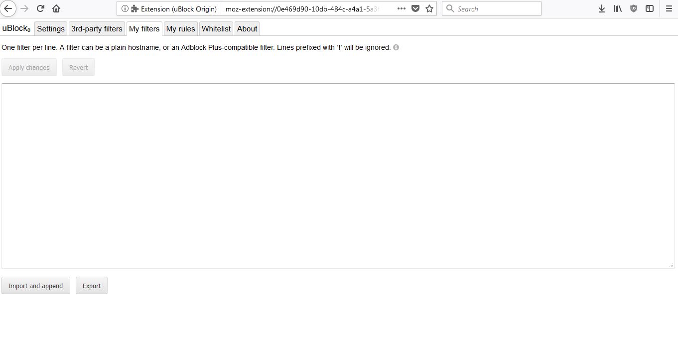 Unblocking trouble · Issue #3495 · gorhill/uBlock · GitHub