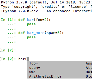 Completion of keyword arguments includes arguments from other functions whose names start with ...