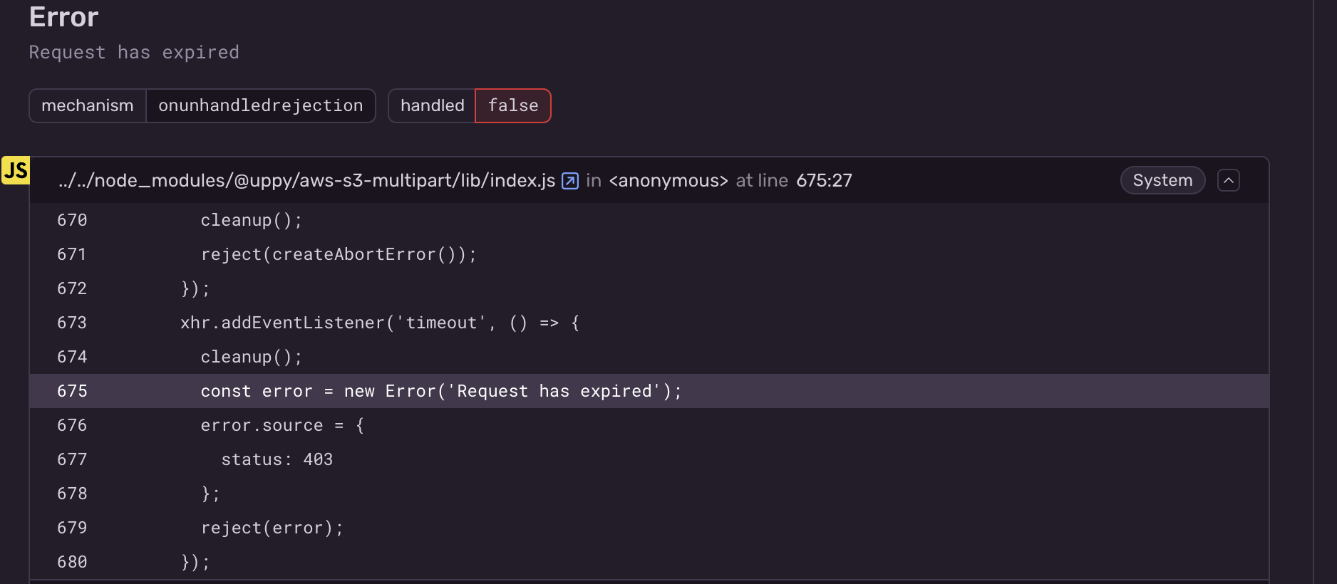 @uppy/aws-s3-multpart failing randomly, I am using self hosting companion server. · Issue #4435 ...
