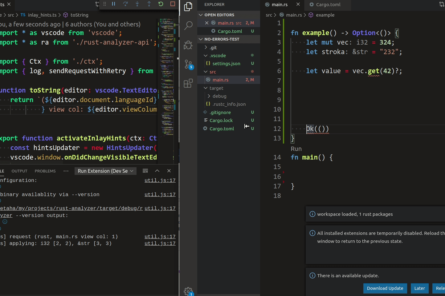 Inline type hints do not play well with inline variable fix · Issue #3008 · rust-lang/rust ...