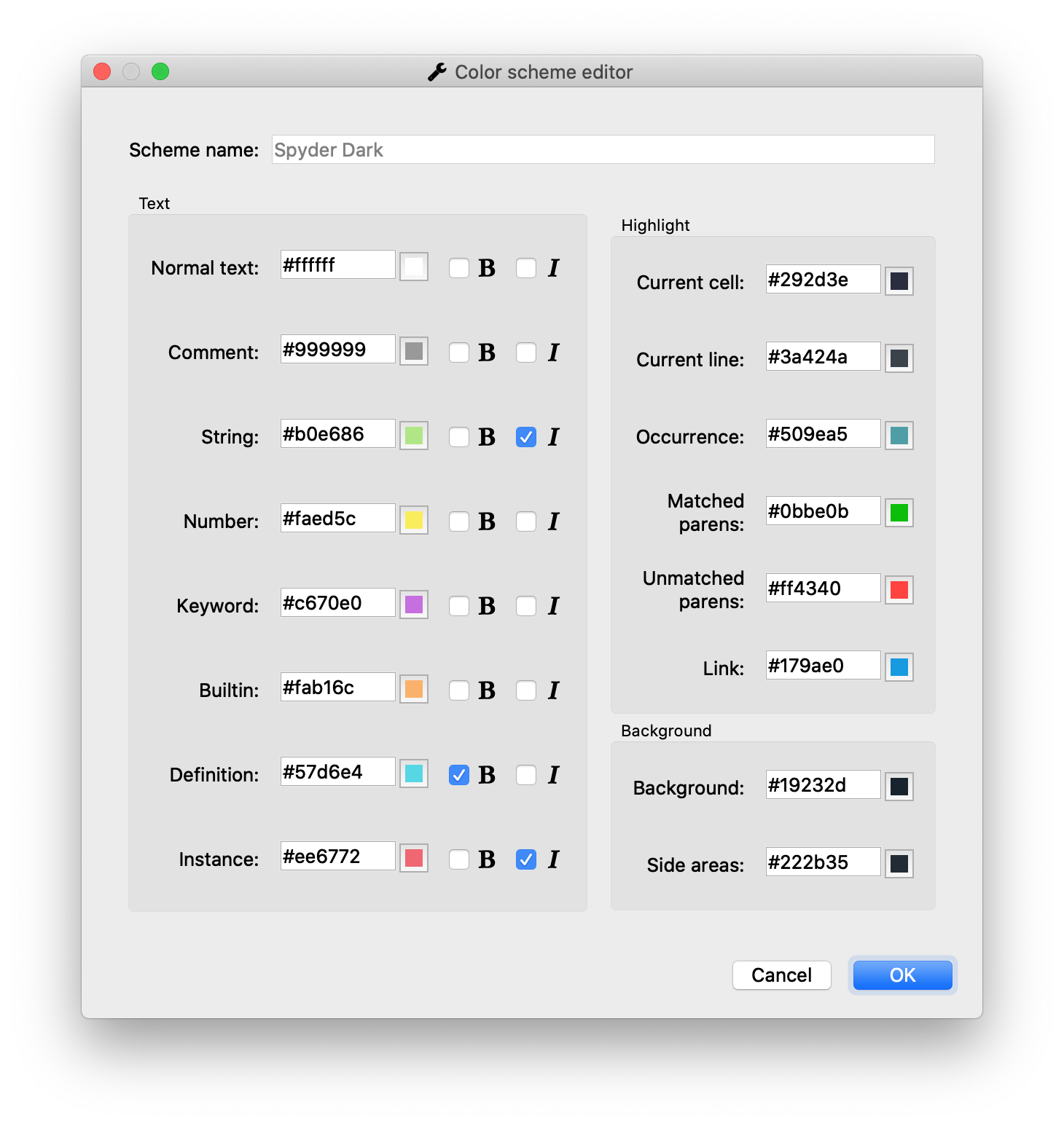 Colour Theme Editor UI Issue · Issue #12562 · spyder-ide/spyder · GitHub
