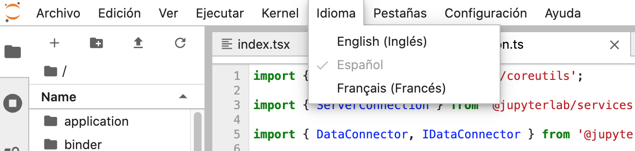 Provide a UI for selecting localization language of the interface ... Provide a UI for selecting localization language of the interface ...
