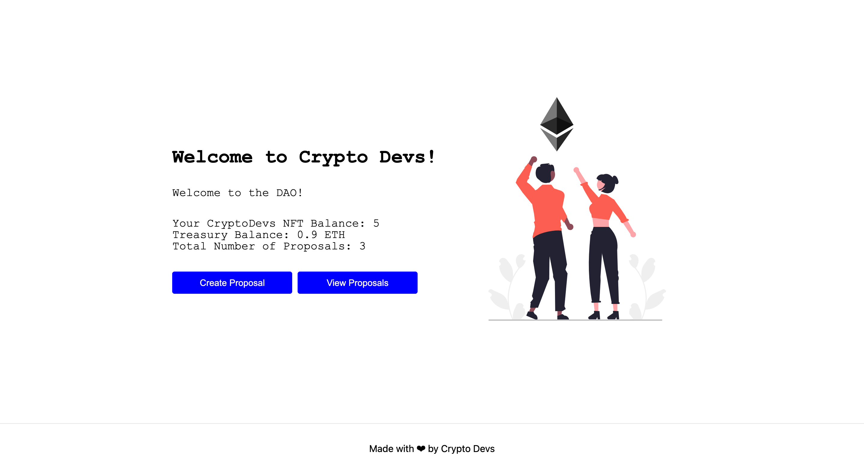 GitHub - johnsonAyo/DAO-Decentralized_Autonomous_Organisation: This app is launched for holders ...