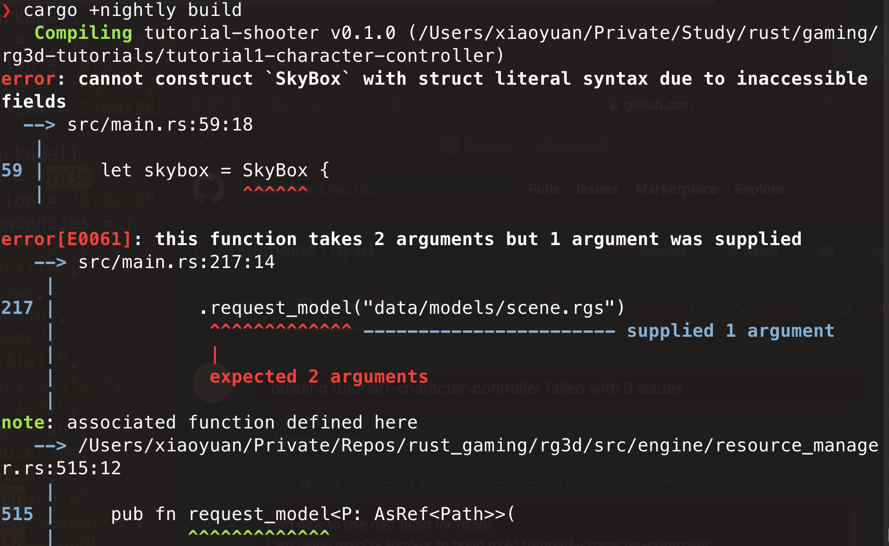 building tutorial1-character-controller failed with 3 issues · Issue #158 · FyroxEngine/Fyrox ...
