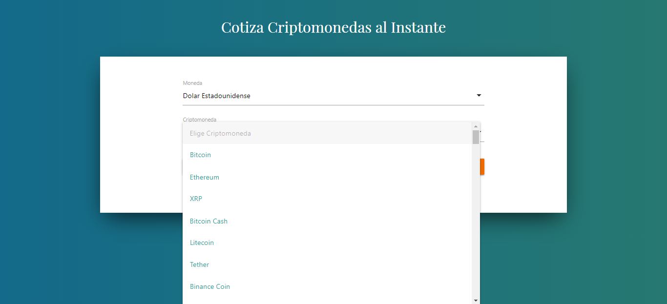 GitHub - rychdaniels/Cotizador-de-Criptomonedas: Pequeño cotizador de criptomonedas.