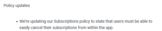 Inapppurchase Cancel Androidios Subscription · Issue 111369 · Flutterflutter · Github 
