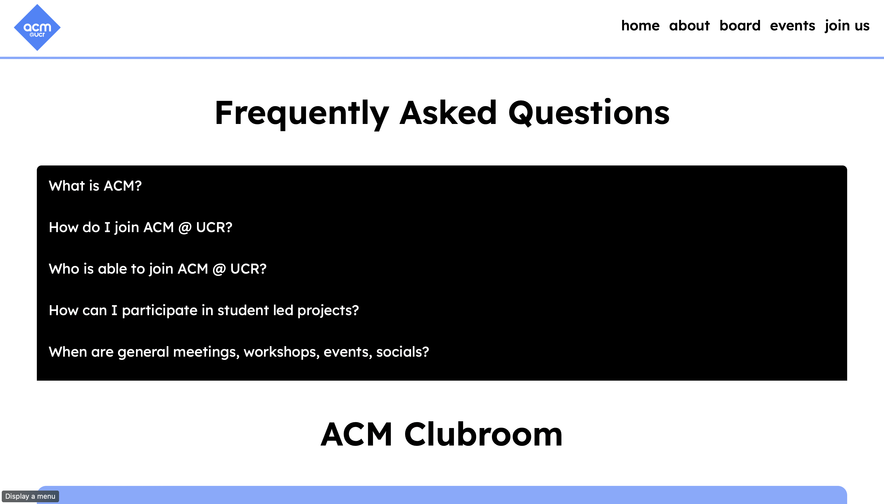 Check Presence for FAQ and Questions · Issue #556 · acm-ucr/acm-atlas · GitHub