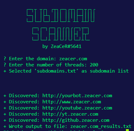 GitHub - hirusha-adi/subdomain-scanner: a fast, multithreaded subdomain scanner + word list
