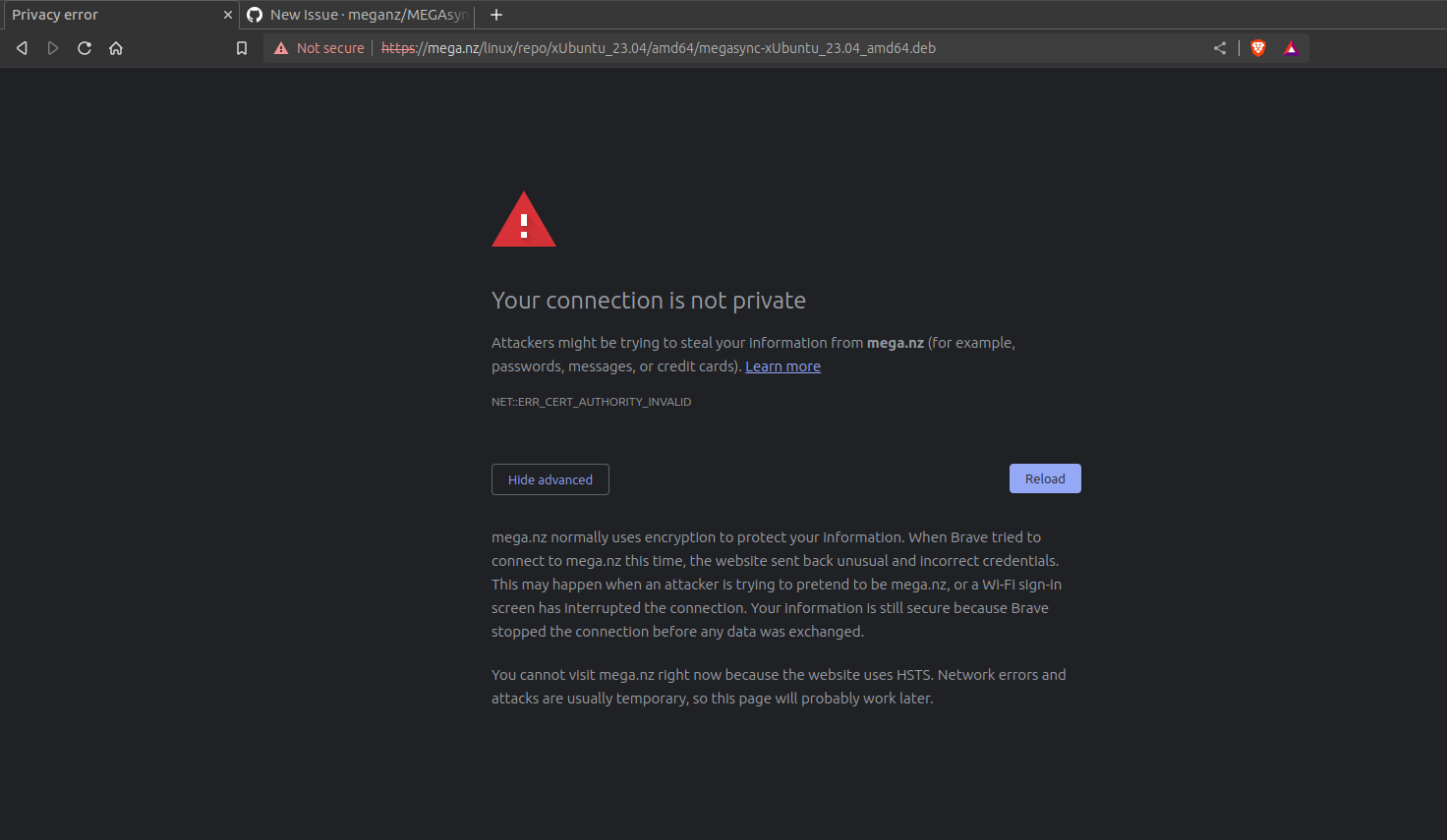 Certificate Issue · Issue #803 · meganz/MEGAsync · GitHub