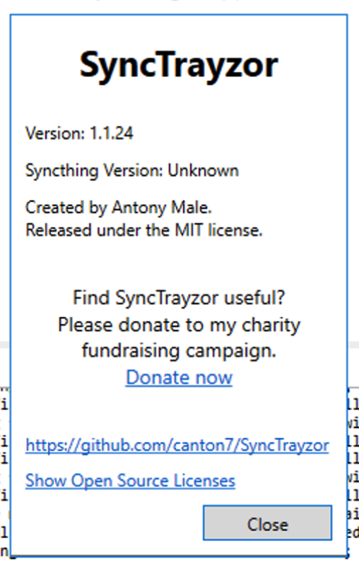 SyncTrayzor GUI stuck in "Syncthing Starting..." · Issue #533 · canton7/SyncTrayzor · GitHub