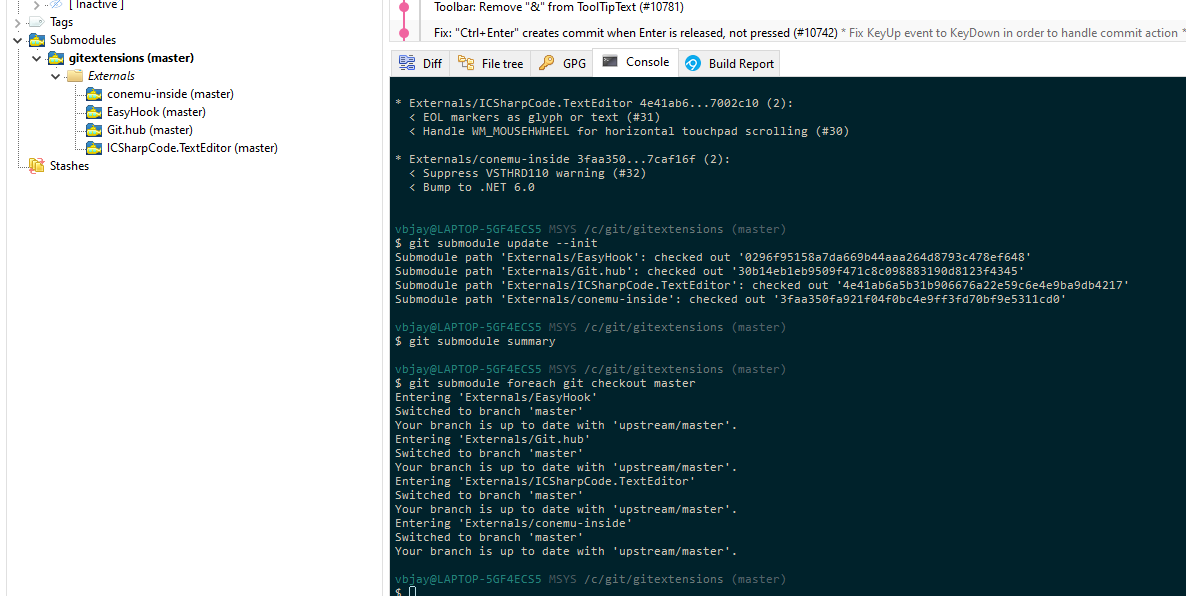 When submodules are linked to a branch. Branch names are not displayed. · Issue #10794 ...