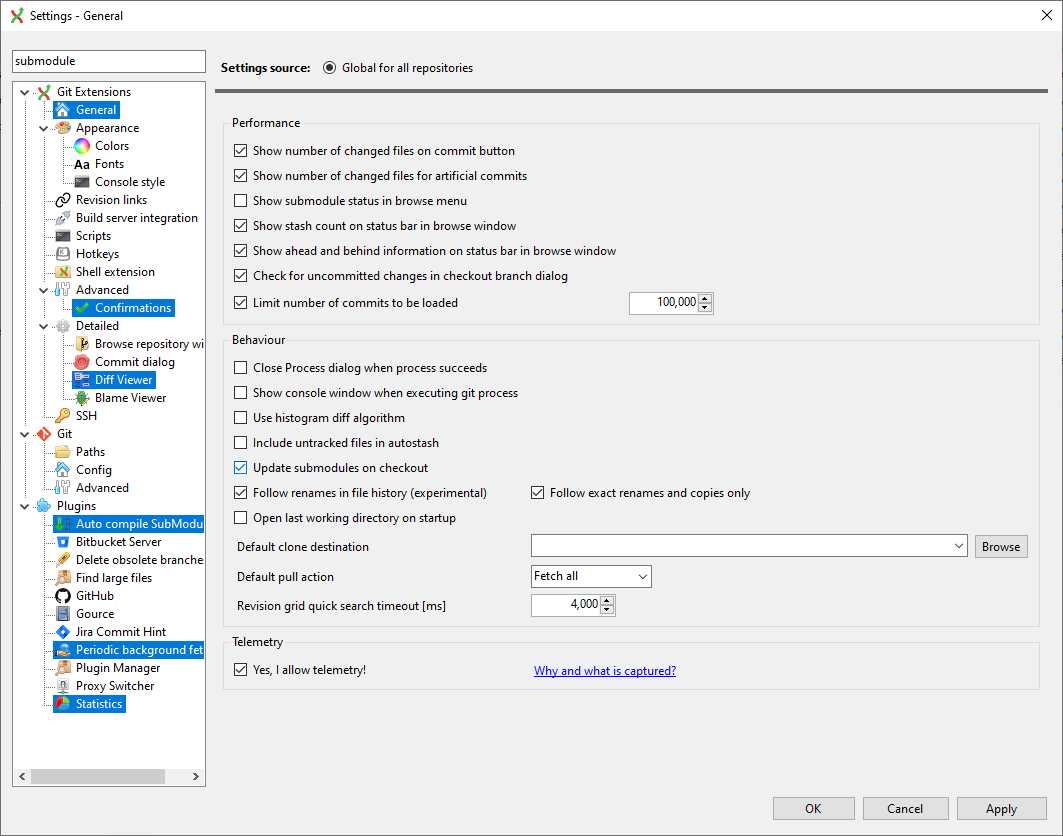 When submodules are linked to a branch. Branch names are not displayed. · Issue #10794 ...