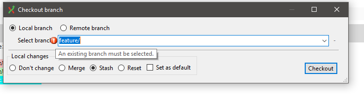 Cannot type the branch name in Checkout branch · Issue #5415 · gitextensions/gitextensions · GitHub