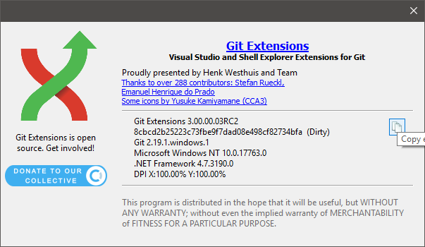 Commit graph: strange resize of the description column when selecting lines with mouse click ...