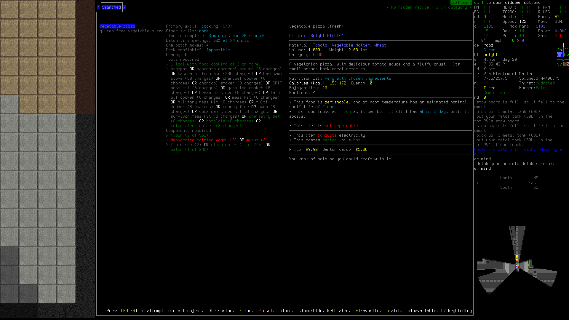 Vegetable Pizza Only Accepts Dehydrated Tainted Meat and Mycus · Issue #2127 · cataclysmbnteam ...