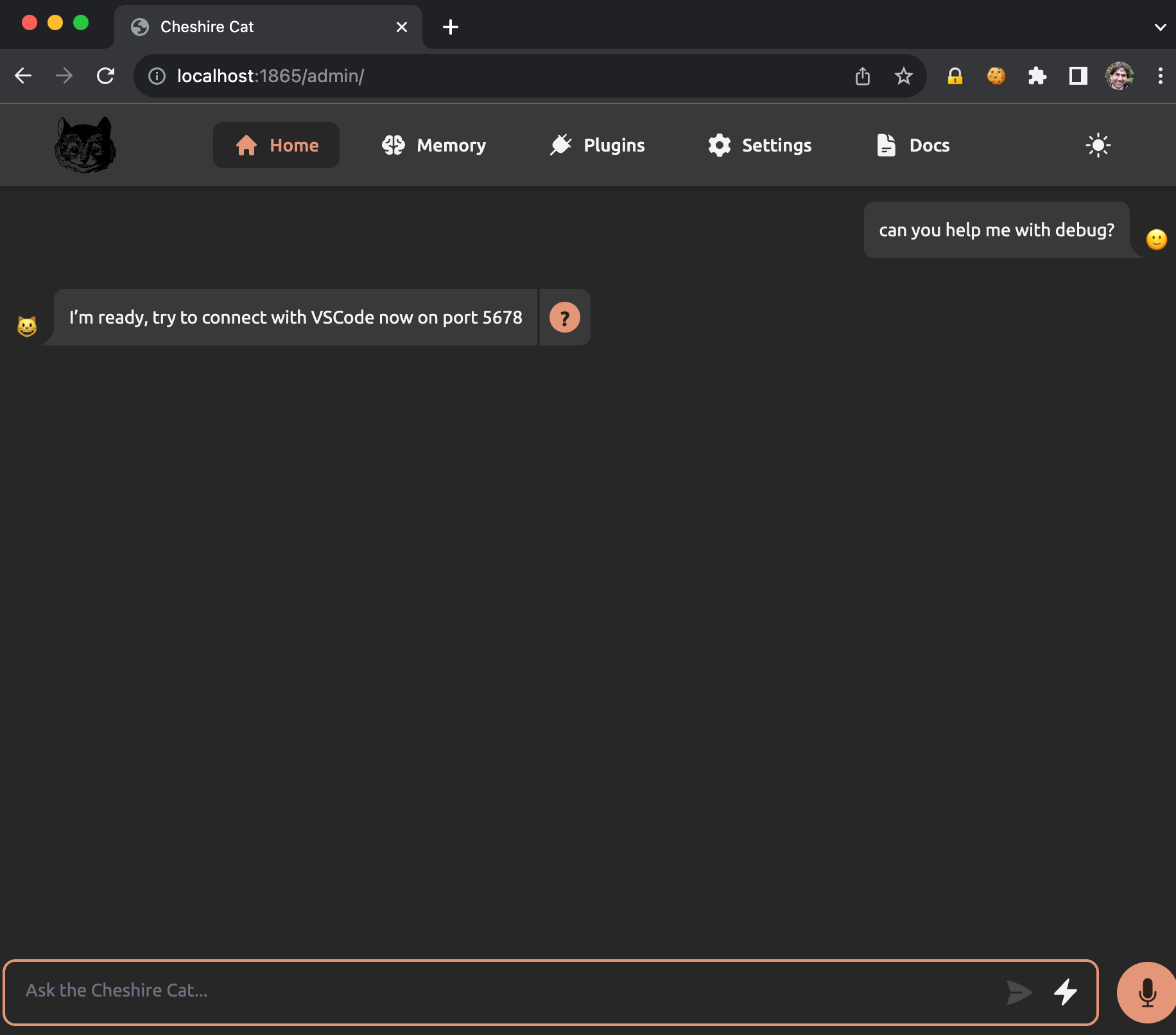 GitHub - sambarza/cc-vscode-debugpy: Visual Studio Code debug server for Cheshire Cat