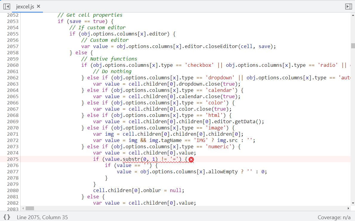 Updating Data From Numeric Fields · Issue 1427 · Jspreadsheetce · Github 