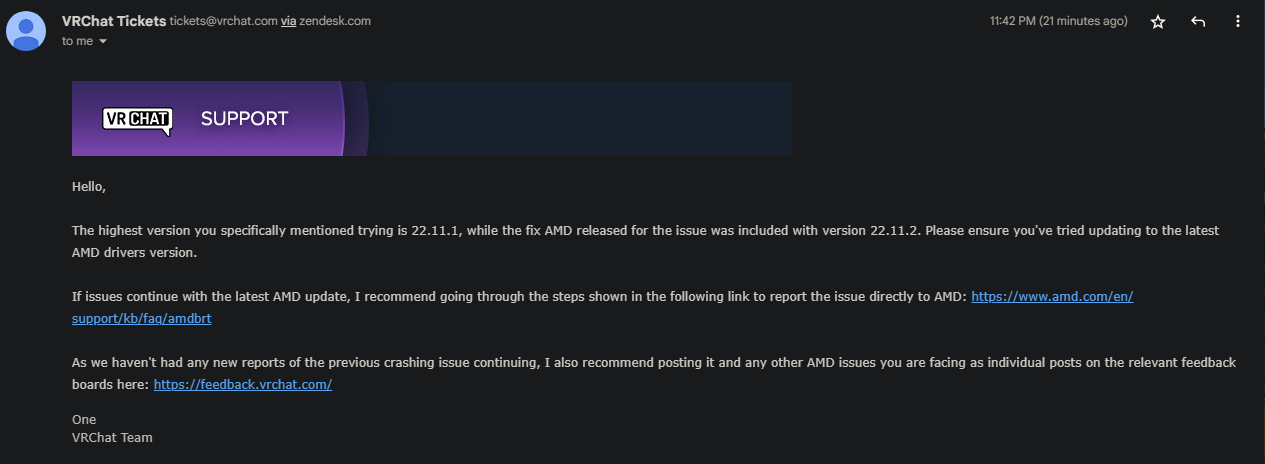 6950XT + SteamVR = Crash · Issue #1290 · RenderHeads/UnityPlugin-AVProVideo · GitHub