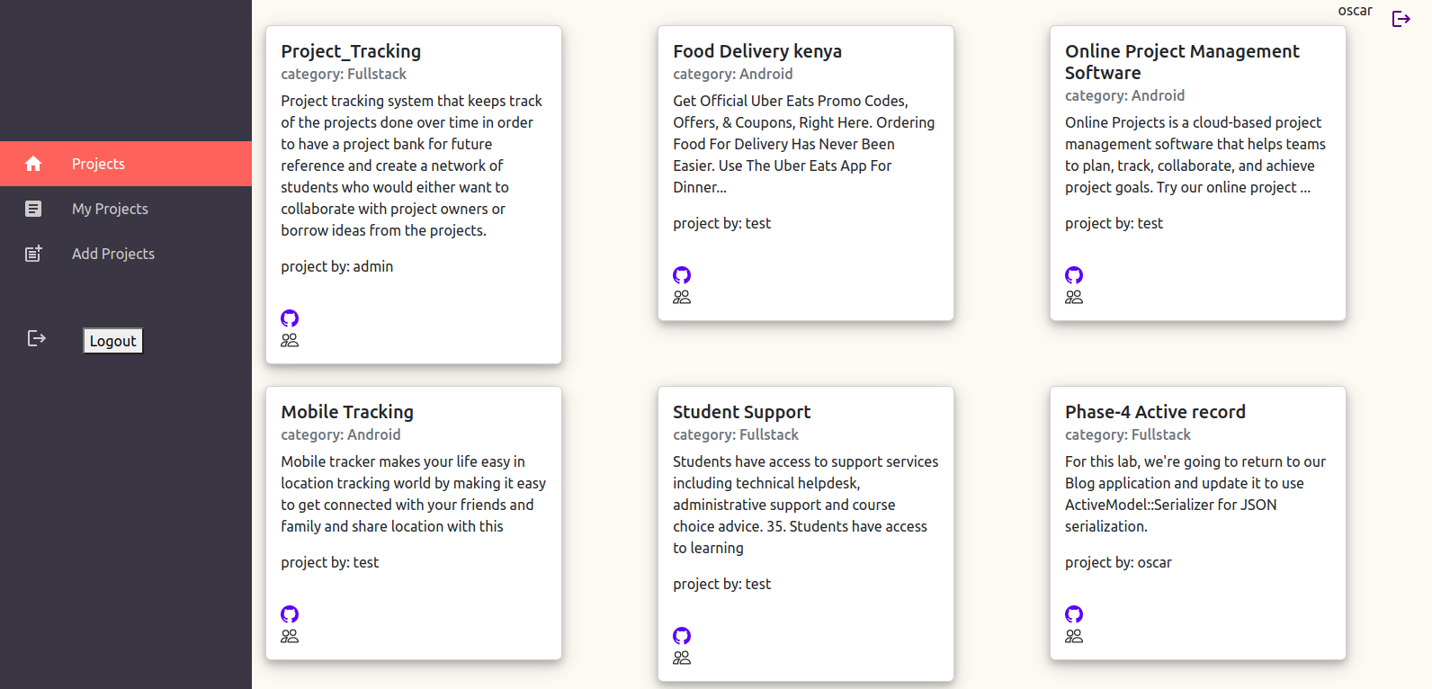 GitHub - kennbeckloff/Project_Tracking: Project tracking system that ...