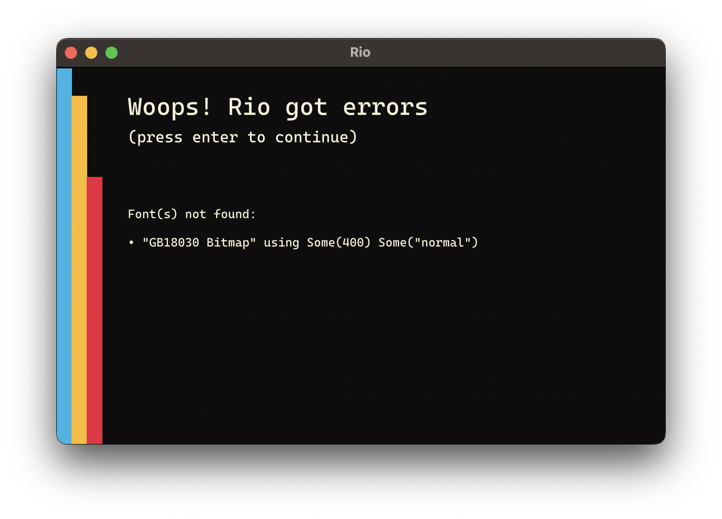 rio complains about missing font even though it's absolutely here · Issue #221 · raphamorim/rio ...