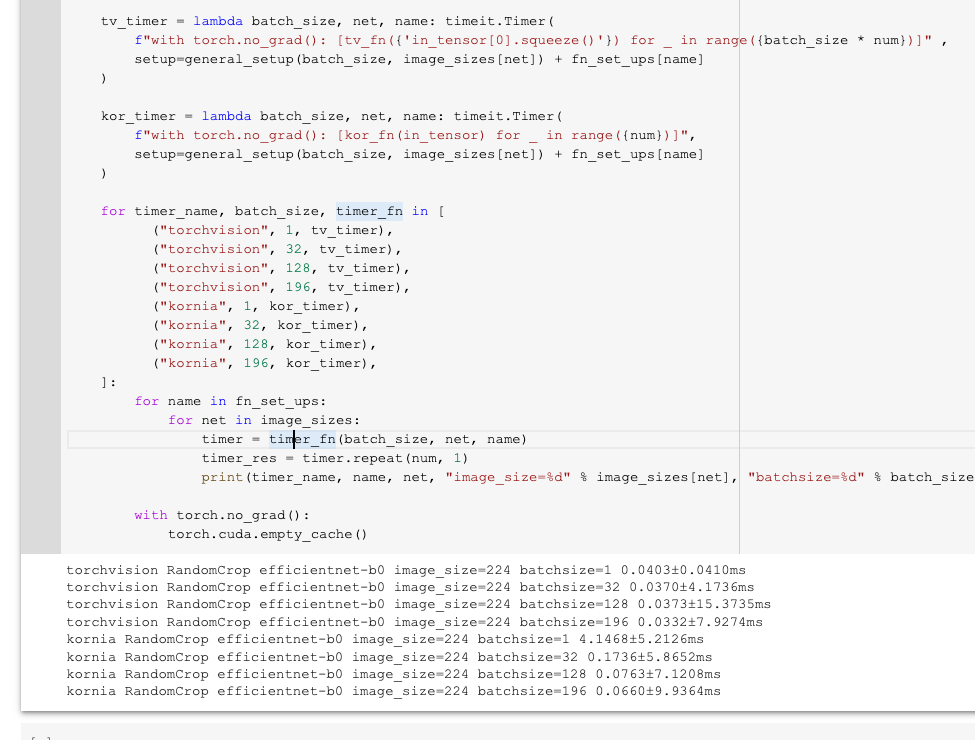 Misleading Benchmarks of kornia.augmentation · Issue #1559 · kornia ...