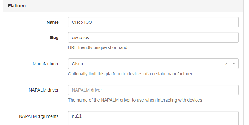 Napalm Drivers · Issue 3546 · Netbox Community Netbox · Github