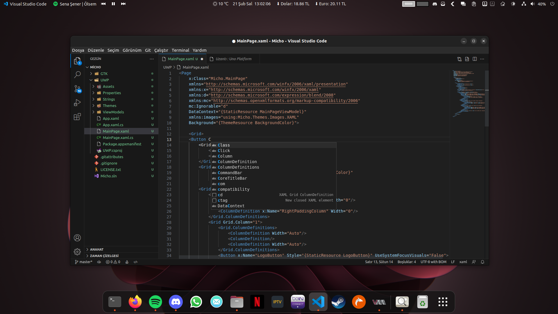 VS Code & Rider AutoComplete - HighLight and UWP Differences · unoplatform uno · Discussion ...