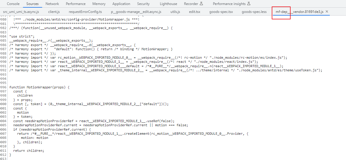 🧐[问题 | question] chrome报一准错误，但定位不精准，报错定位到的是mf-dep js · Issue #10858 · ant-design/ant-design-pro ...