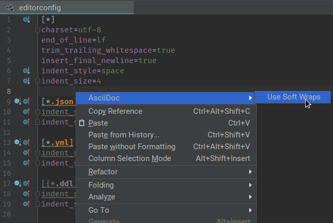 Make soft wrap toggle available only in asciidoc files · Issue #227 · asciidoctor/asciidoctor ...