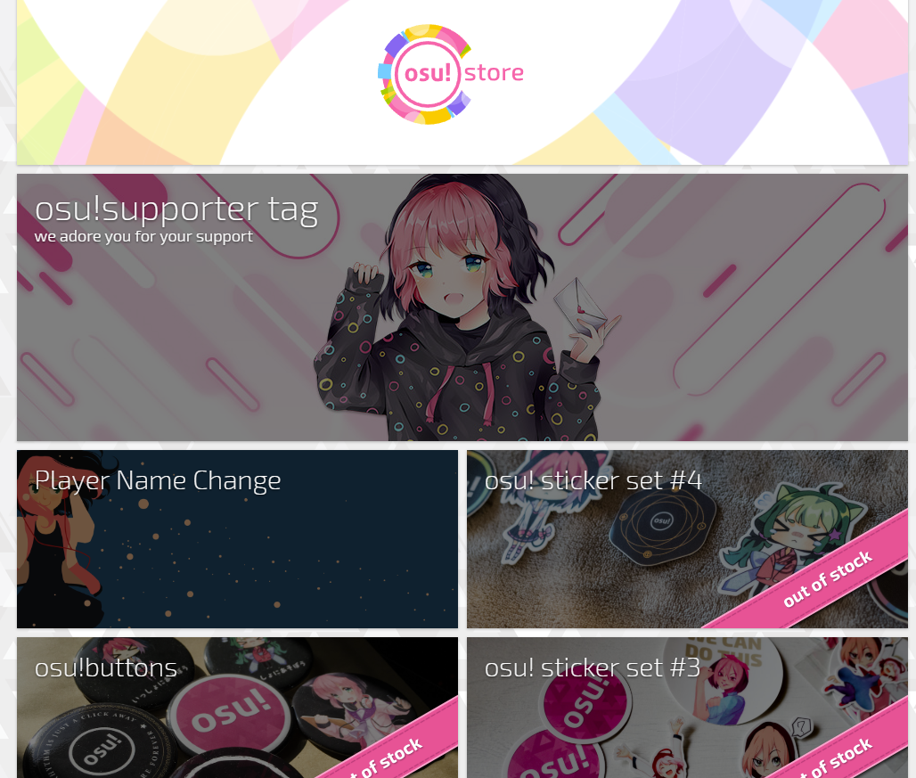 Header on the store page of osu!supporter tag is unreadable · Issue ...