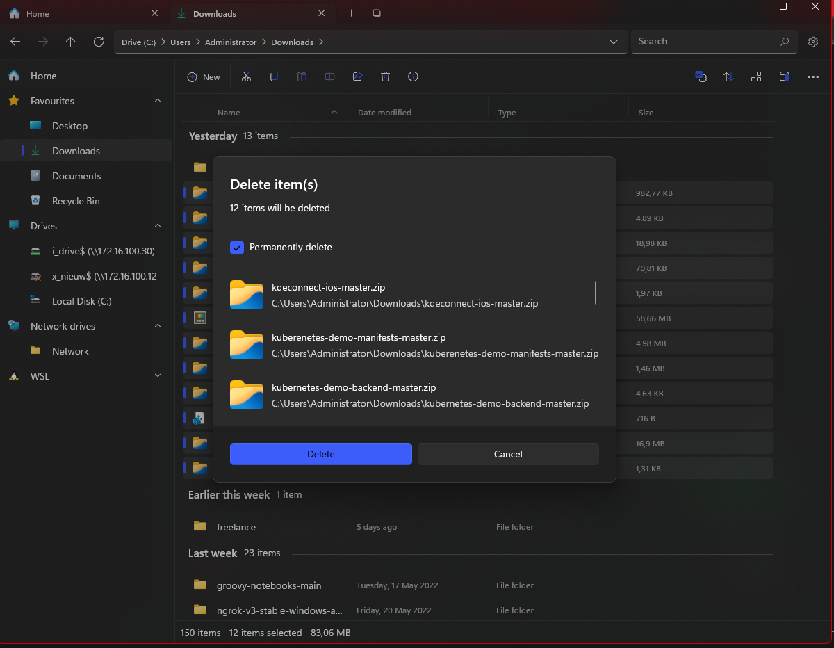 deleting files and folders permanently causes crash. · Issue #9298 · files-community/Files · GitHub