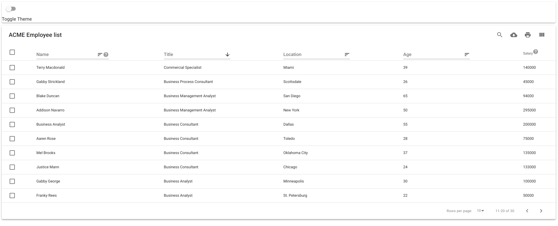 More Custom Column Header
