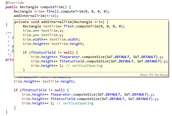 Limited Syntax Coloring In Javasourcehover · Issue 437 · Eclipse Jdt Eclipse Jdt Ui · Github