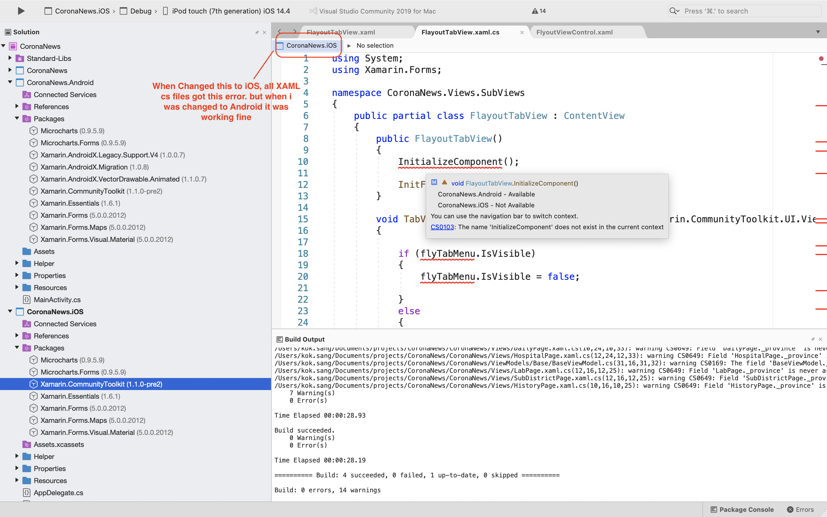 [Bug] adding x:name="[some name here]" - TabView cause error CS0103 on CS xaml · Issue #1079 ...