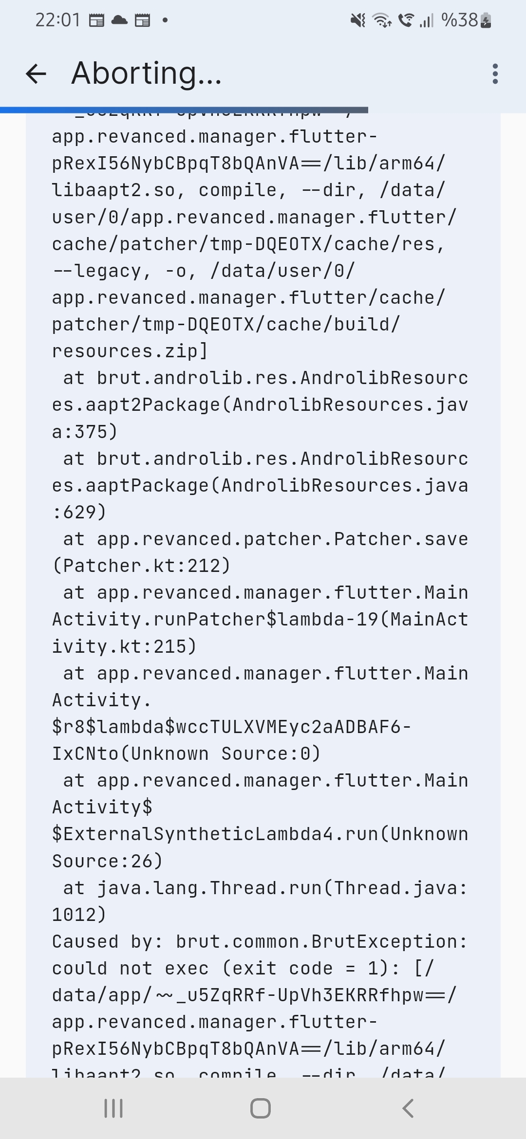 Aborting · Issue 331 · Revancedrevanced Manager · Github