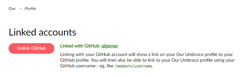 Quick Menu View My Public Profile Link GitHub Error · Issue #469 · umbraco/OurUmbraco · GitHub