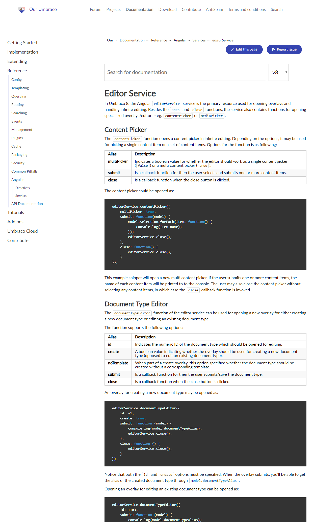 Add Angular directives, services etc. to the documentation · Issue #2045 · umbraco/UmbracoDocs ...