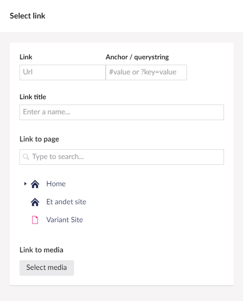 Improving the link picker overlay · Issue #7749 · umbraco/Umbraco-CMS · GitHub