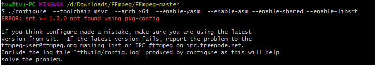Can't enable SRT of ffmpeg · Issue #424 · Haivision/srt · GitHub