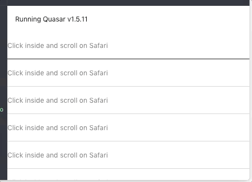 [v0.17][v1] Safari scrolls back to the QInput when focused · Issue #4264 · quasarframework ...