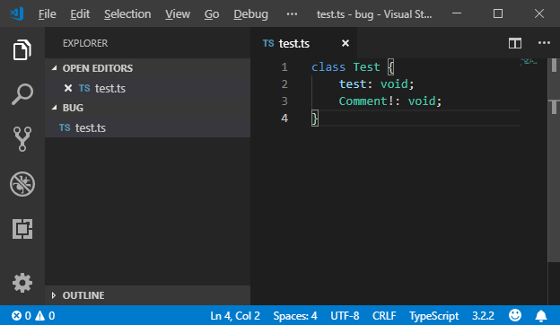Bad Coloring Of Property Comment In Classinterface · Issue 709 · Microsofttypescript