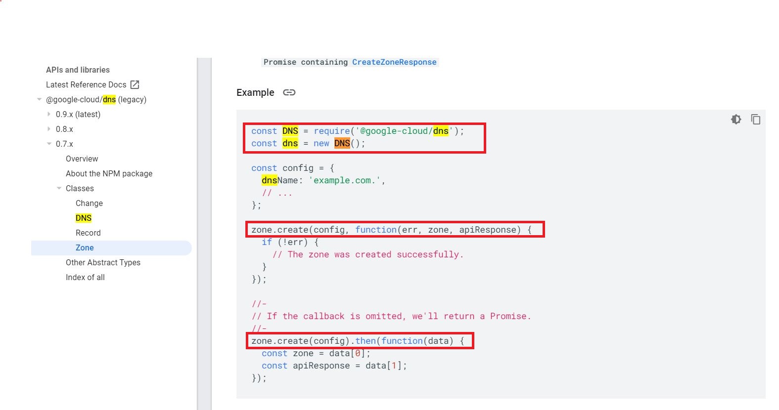 Create Zone example in the documentation seems to be wrong · Issue #407 ... Create Zone example in the documentation seems to be wrong · Issue #407 ...