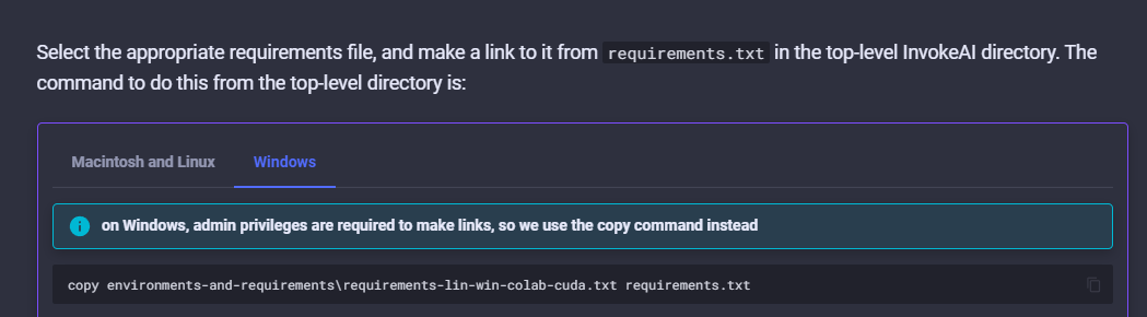 [bug]: installation doc is out of date for windows. · Issue #2226 · invoke-ai/InvokeAI · GitHub