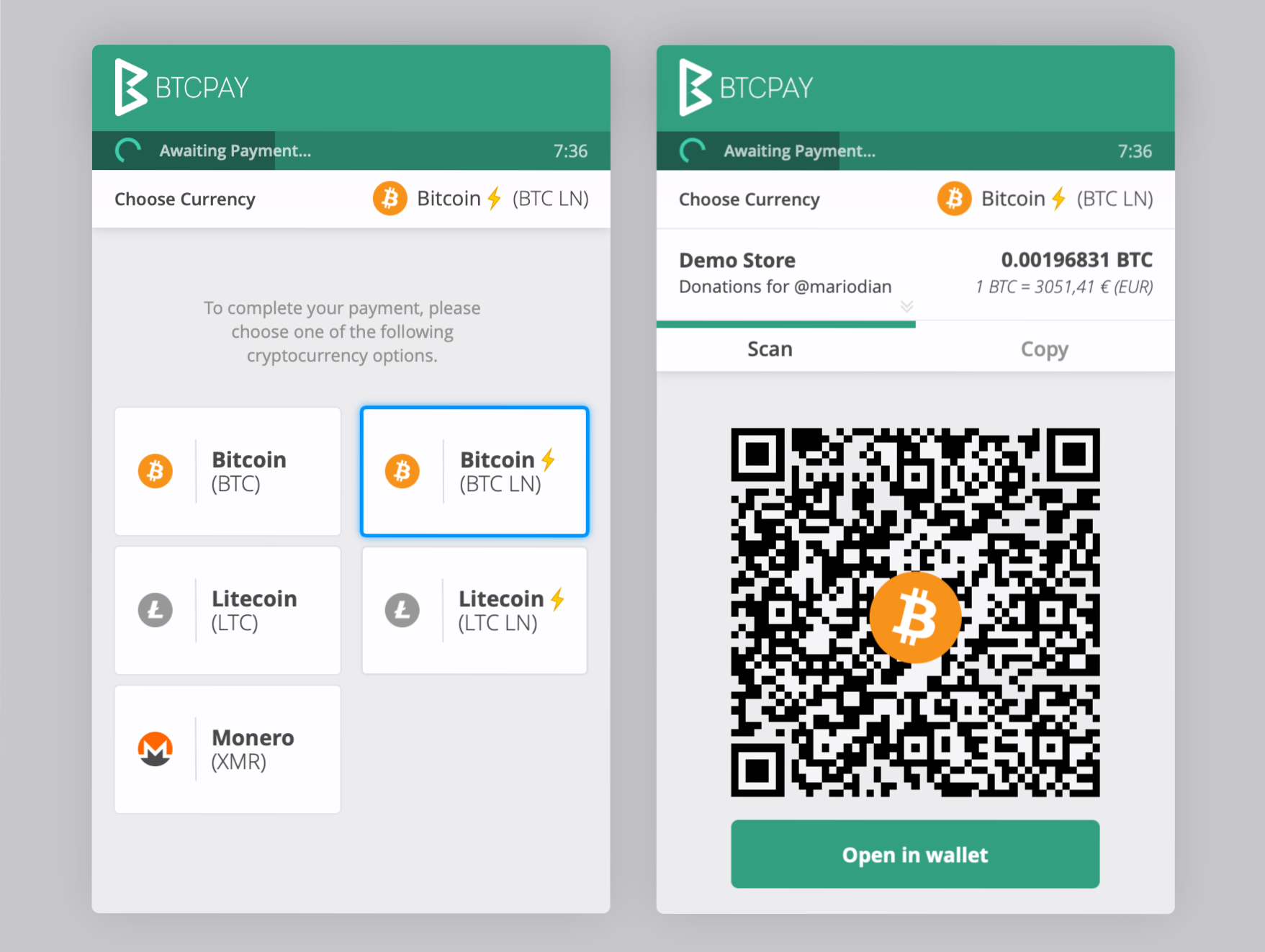 UI of cryptocurrency selection in the invoice · Issue #434 ...