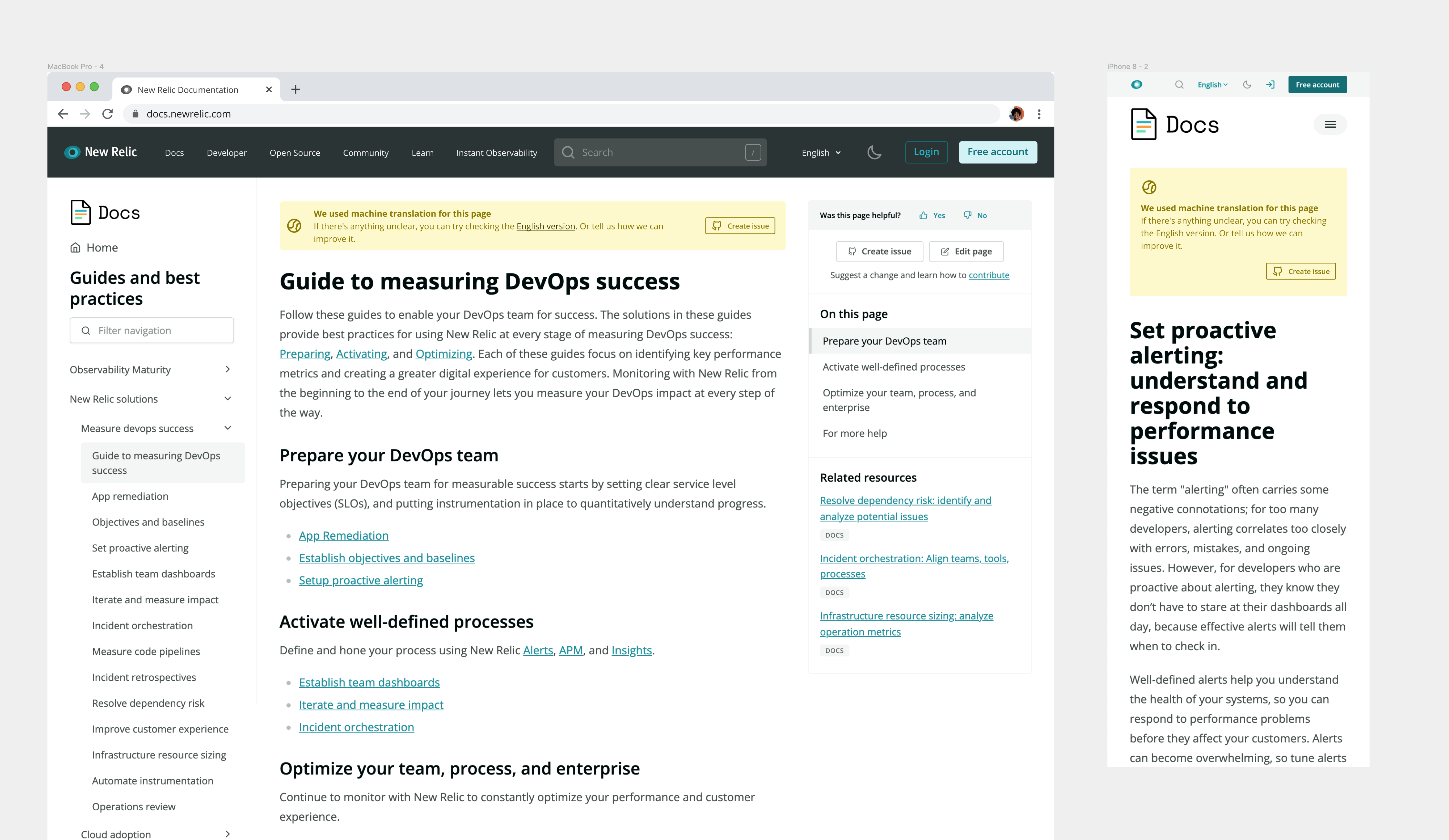 [Machine Translation] Add disclaimer for machine translated pages · Issue #2537 · newrelic/docs ...