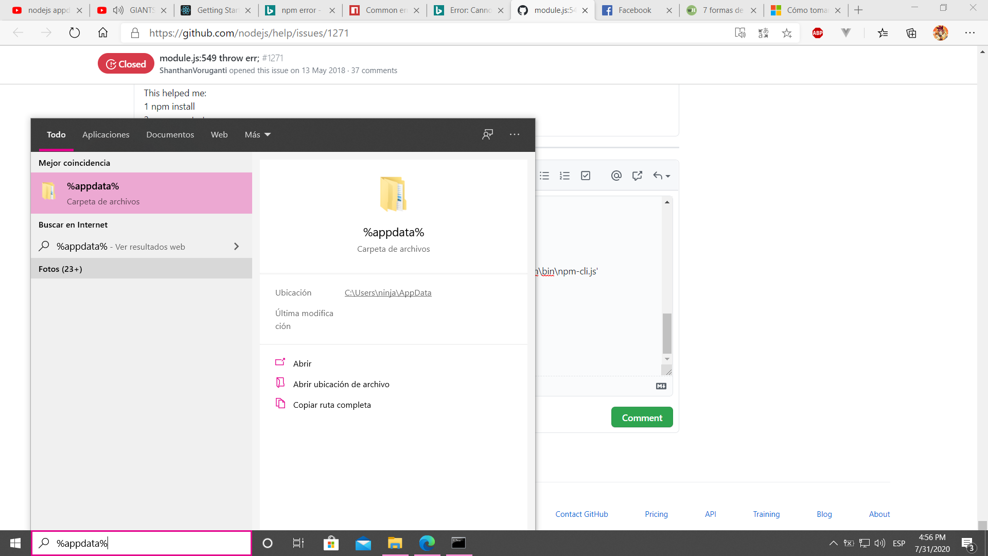 Module Js 549 Throw Err · Issue 1271 · Nodejs Help · Github