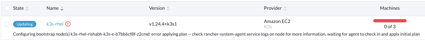 [BUG] Unable to provision K3s/RKE2 downstream cluster using RHEL 8.6 and Oracle Linux 8.3 AMI ...