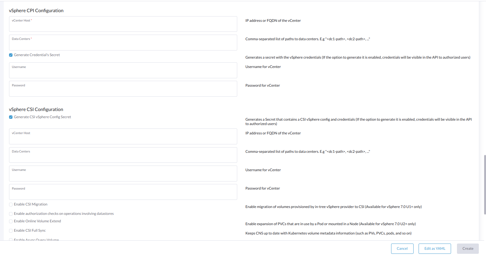 [bug Rke2] Vsphere Csi Add On Config Options Not Visible On The Ui In Rancher V2 6 8 · Issue